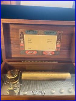 NOS Vintage Reuge 72 Note Swiss Music Box. Bach, Corelli, Mozart ...