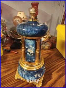 Vintage Italian Reuge Music Box Cigarette Lipstick Carousel, Rare Blue ...