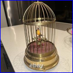 Vintage Singing Automation Bird Brass Cage Music Box MADE IN GERMANY ...